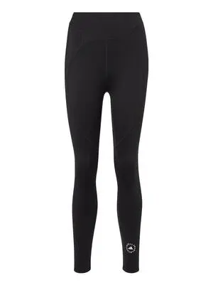 Adidas By Stella McCartney Cropped High-rise Leggings - Black