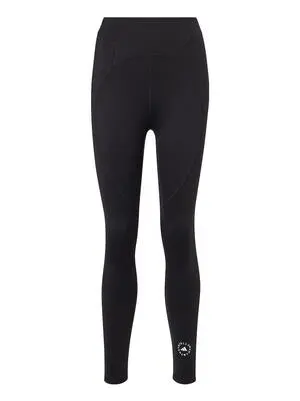 Adidas By Stella McCartney Cropped High-rise Leggings - Black