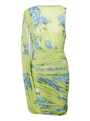 Magda Butrym Draped Floral Minidress - Green