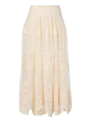 ZIMMERMANN Hypnotic Floral Lace Maxi Skirt
