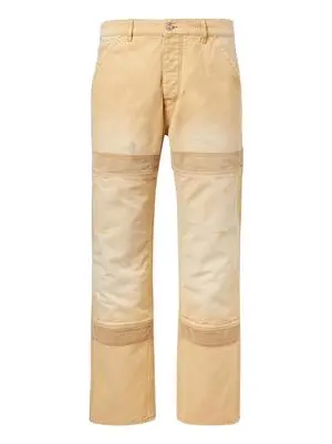 WALES BONNER Sierra Cotton Canvas Straight Pants Beige
