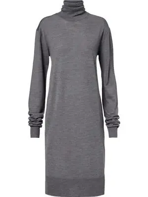 TOTEME Wool And Silk Sweater Dress - Grey