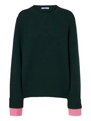Prada Wool And Cashmere Crewneck Sweater - Green