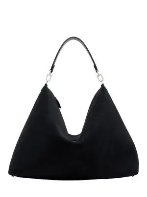 TOTEME Bevel Suede Tote Bag - Black