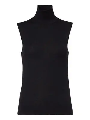 Loro Piana Cashmere Turtleneck Top - Black