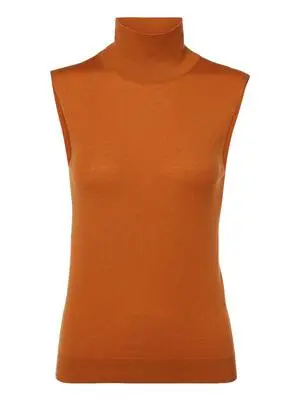 Loro Piana Cashmere Turtleneck Top - Orange