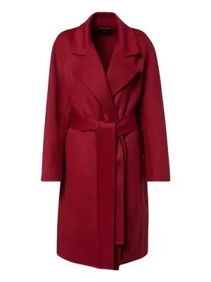 JOSEPH Wool And Cashmere Wrap Coat - Red