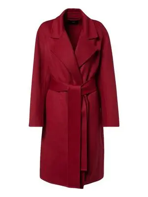 JOSEPH Wool And Cashmere Wrap Coat - Red