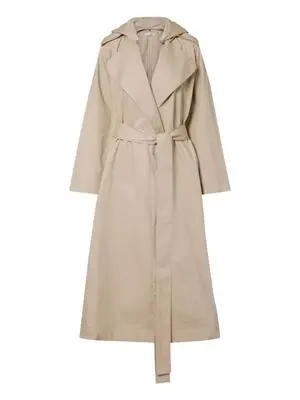 AYA MUSE Cotton Gabardine Trench Coat - Beige