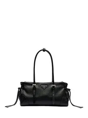 Prada Bonnie Leather Shoulder Bag - Black