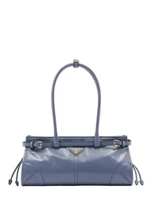 Prada Bonnie Medium Leather Shoulder Bag - Blue