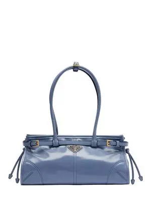 Prada Bonnie Leather Shoulder Bag - Blue