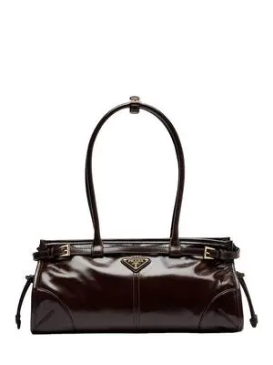 Prada Bonnie Medium Leather Shoulder Bag - Brown