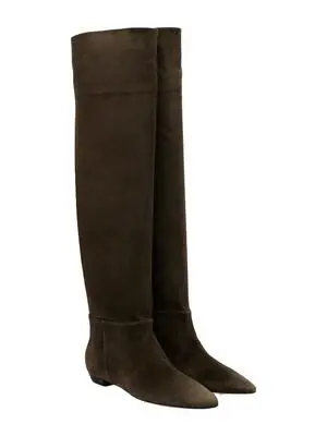 GIANVITO ROSSI Suede Knee-high Boots - Green