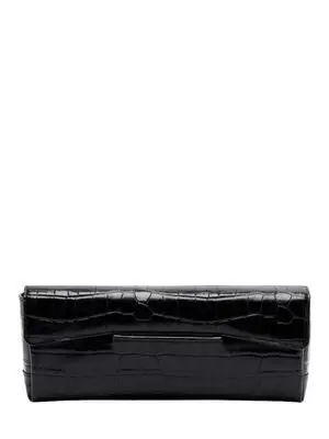 TOTEME T-clutch Croc-effect Leather Clutch - Black