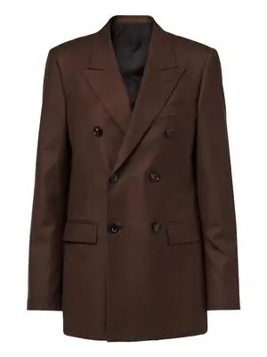 Loro Piana Virgin Wool Double-breasted Blazer - Brown