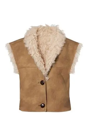 MARANT ETOILE Clara Reversible Vest - Beige