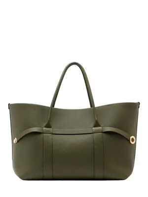 Loro Piana Ghiera Large Leather Tote Bag - Green