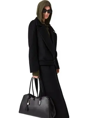 Stella McCartney Belted Wool Trench Coat - Black