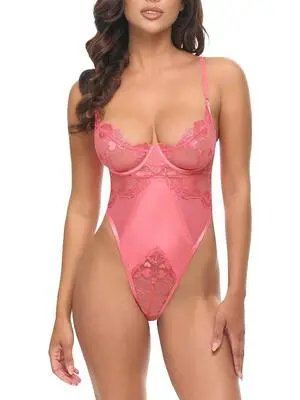 OH LA LA CHERI Alicia Underwire Teddy - Pink Lemonade