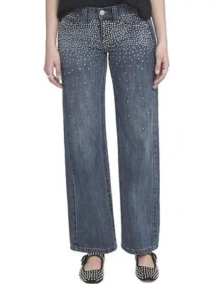 ELLE COLLECTION Studded Jeans - Medium Wash