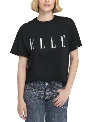 ELLE COLLECTION Logo Foil Printed Tee