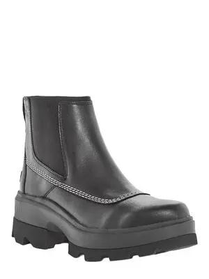 Sorel Joan Frwd Platform Chelsea Boots - Black/bleached Ceramic