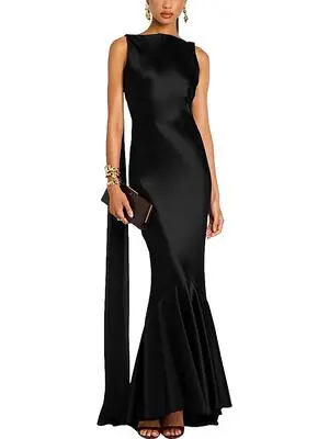 Retrofete Julia Sash Gown - Black