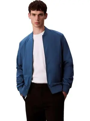 Calvin Klein Matte Bomber Jacket Alfalfa Blue