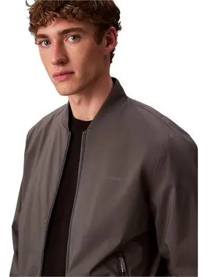 Calvin Klein Matte Bomber Jacket Dark Grey