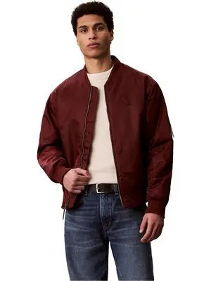 Calvin Klein Nylon Bomber Jacket - Mocha Moment
