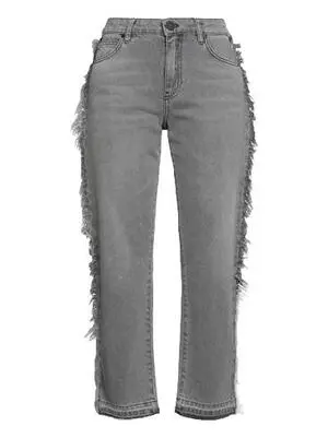 GAËLLE PARIS Boyfriend Fit Denim Jeans - Grey