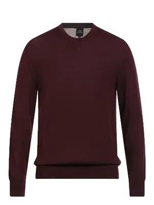 Armani Exchange ARMANI EXCHANGE Virgin Wool Lightweight Crewneck Sweater Red