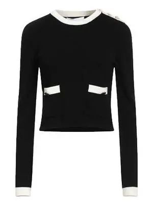 KAOS Viscose-polyester Blend Knit Sweater - Black