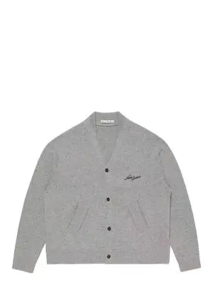 Acne Studios Embroidered Button Cardigan - Grey