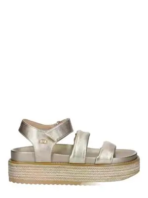 Liu Jo Logo-plaque Platform Sandals - Gold