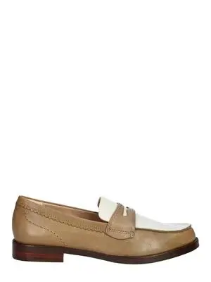 Clarks Two-tone Leather Loafers - Brown