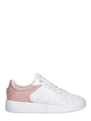 Guess Ronii Logo-debossed Leather Sneakers - White