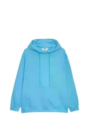 MSGM Logo-print Hoodie - Blue