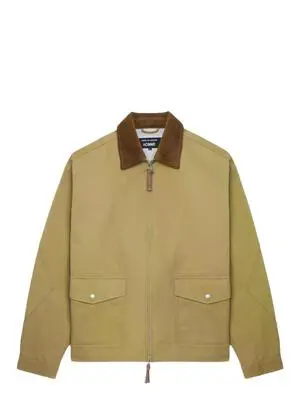 Comme Des Garçons Corduroy-collar Flap-pocket Jacket - Neutrals