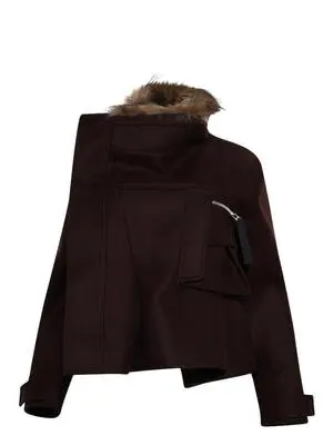 Sacai Melton Jacket - Brown