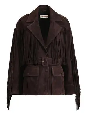NOUR HAMMOUR Cassidy Suede Fringe Jacket