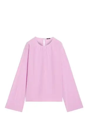 JOSEPH Braidwood Silk-crepe Blouse - Pink