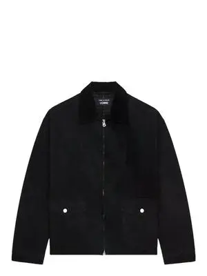 Comme Des Garçons Corduroy-collar Cotton Jacket - Black