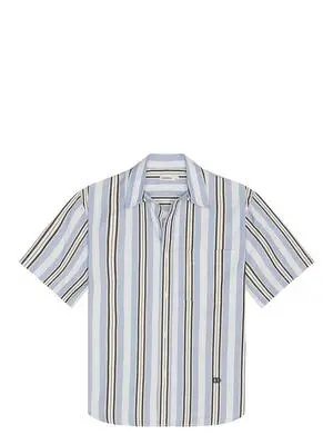 Simkhai Deacon Oversized Shirt In Blue - Blue Multi Stripe