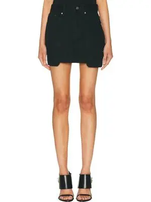 Helmut Lang Mini Carpenter Denim Skirt - Rinsed Black
