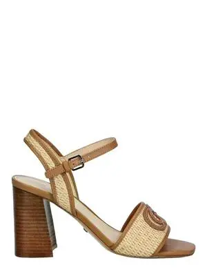 GUESS 85mm Ganika Woven-Strap Sandals