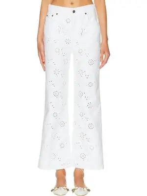 Chloé Denim Straight Leg Pant - White