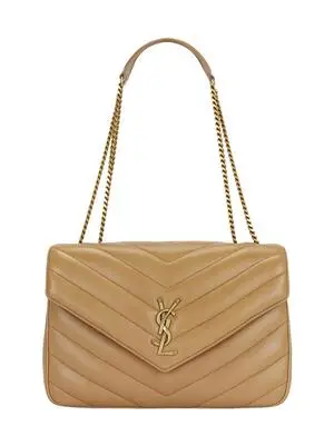 Saint Laurent Large Loulou Shoulder Bag - Natural Tan