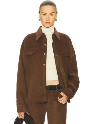 EB DENIM Daniele Shirt Jacket - Chocolate Corduroy
